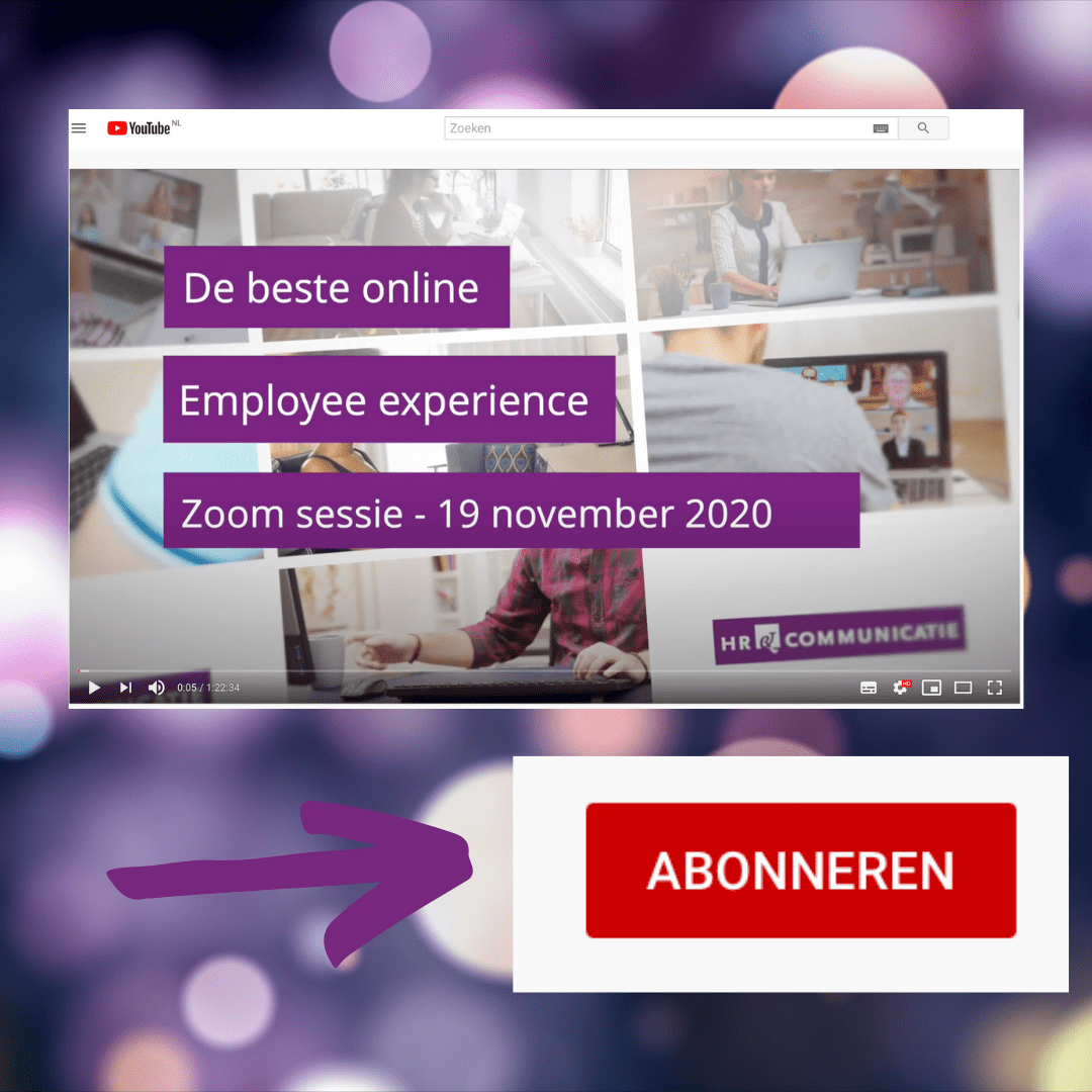 Replay op YouTube: de beste online employee experience - HR & Communicatie